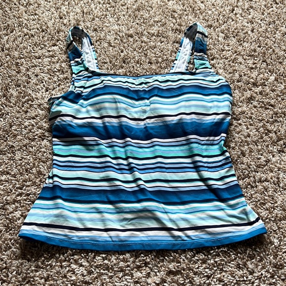 Beach House | Swim | Womens Beach House Blue Green Black White Striped ...